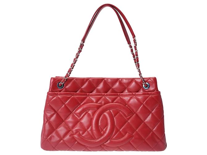 Chanel Red Caviar Leather Tote Bag ref.1508212 - Joli Closet