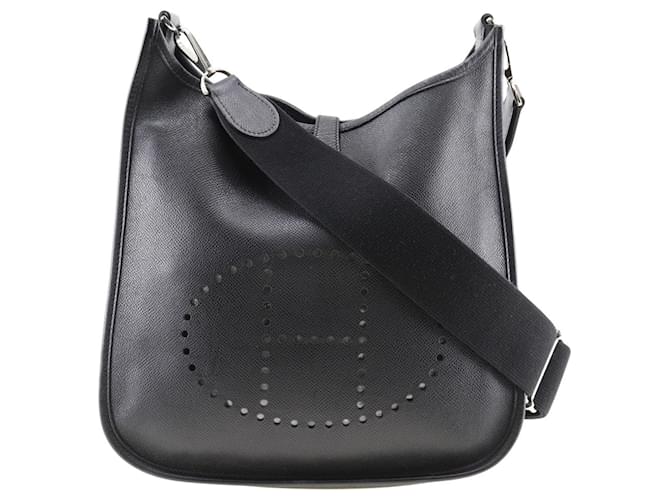 Hermès Hermes Evelyne 3PM Shoulder Bag Black Leather ref.1509379 - Joli ...
