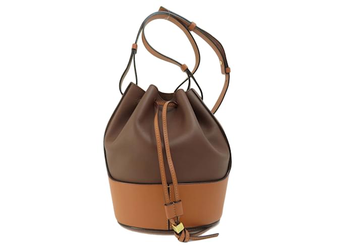 Loewe Balloon Bag Shoulder Calf Brown Leather ref.1510047 - Joli Closet