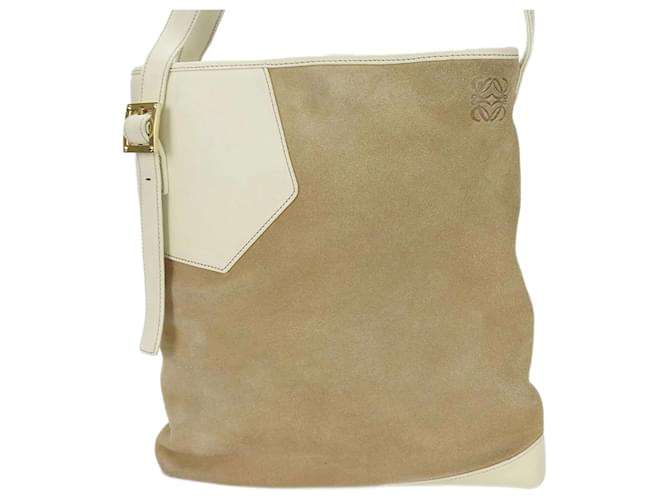 Loewe One Shoulder Bag Beige Cream Suede Leather ref.1510147 - Joli Closet