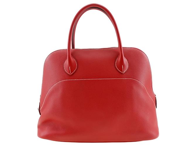 Hermès Hermes Bolide Relax 35 Handbag Red ref.1510584 - Joli Closet