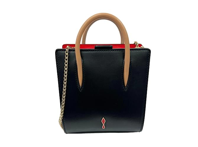 Christian Louboutin Paloma Nano Mini Tote Bag Black Red Beige Patent ...