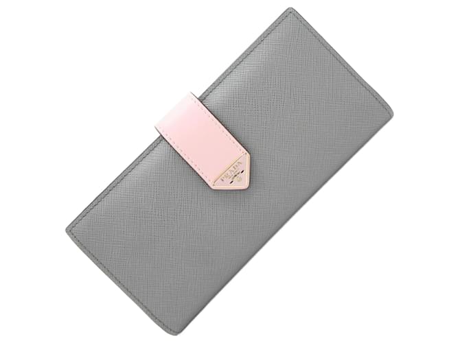 Prada Bifold Long Wallet 1MV025 Brown Pink Leather ref.1514003 - Joli ...