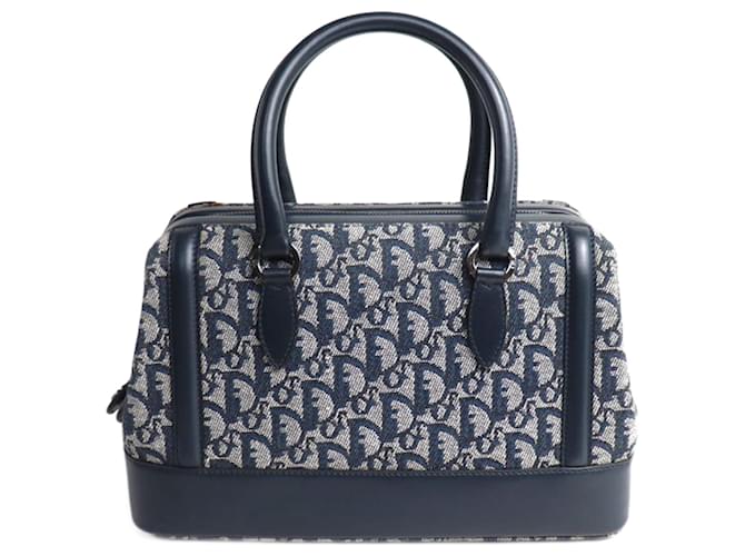 Christian Dior Trotter Handbag Brown Navy blue ref.1514244 - Joli Closet