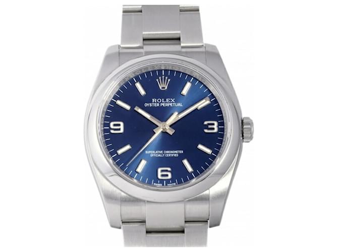 Rolex Oyster Perpetual 116000 Blue Arabic Dial Watch ref.1516366 - Joli ...