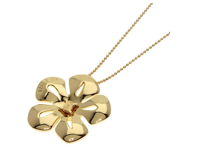 Céline Celine Flower Motif Necklace in 18K Yellow Gold ref.1519121 ...