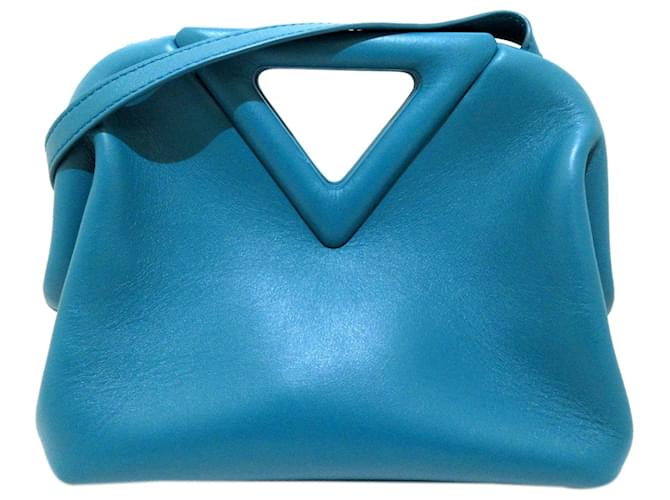 Blue Bottega Veneta Point Leather Satchel ref.1520792 - Joli Closet