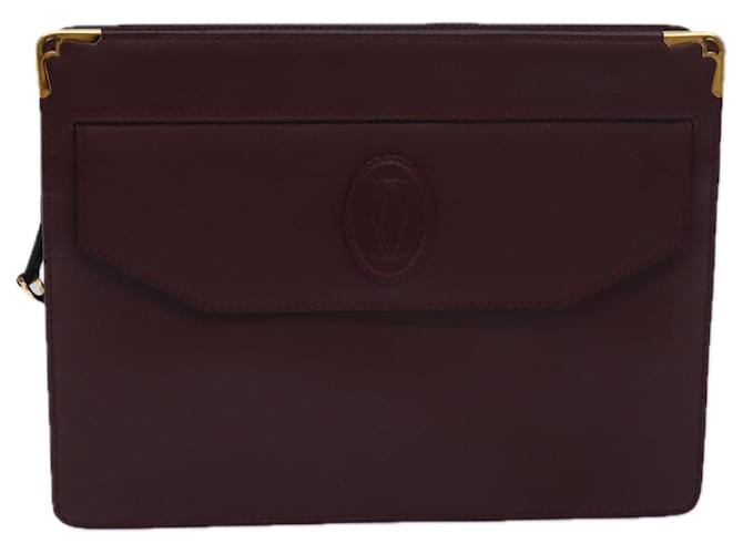 Cartier Must de Cartier Dark red Leather ref.1521876 - Joli Closet
