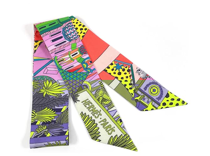 Hermès Hermes Animapolis Twilly Silk Scarf Multiple colors ref.1524295 ...