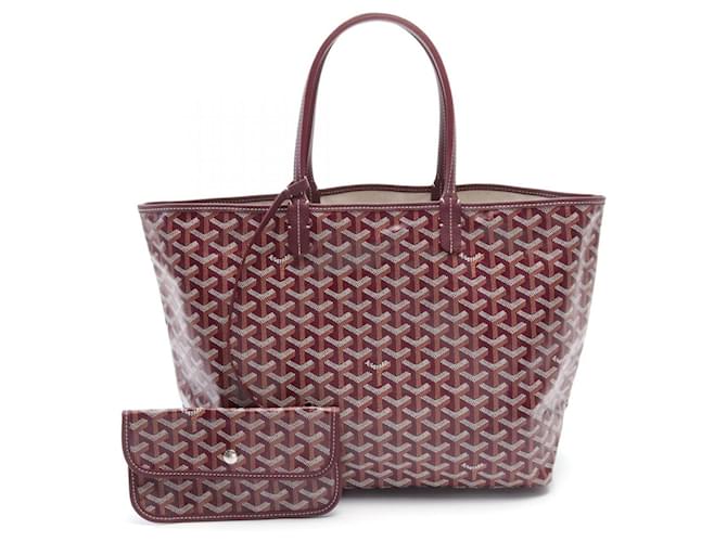 Goyard Saint Louis PM Tote Bag Brown White Dark red Cloth ref.1525340 ...