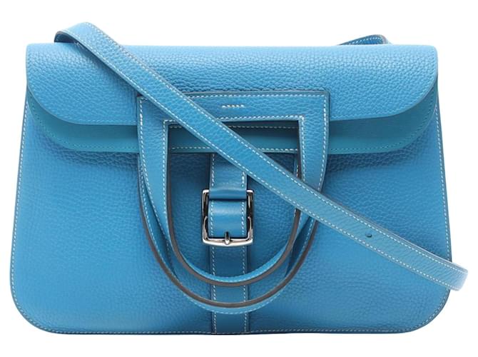 Hermès Halzan Blue Leather ref.1528170 - Joli Closet
