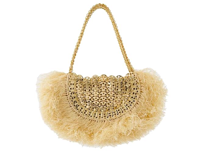Paco Rabanne Raffia Shopper Bag - Rabanne - Raffia - Neutral White ref ...