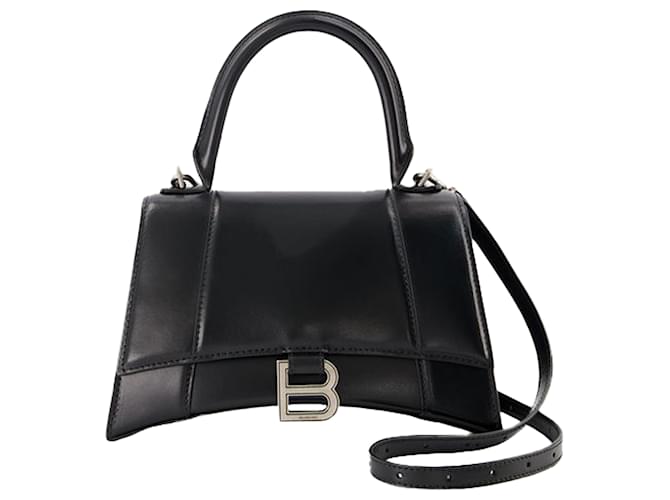 Hourglass S Bag - Balenciaga - Black - Leather ref.1530330 - Joli Closet