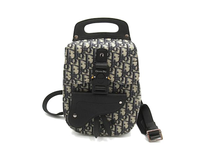 Christian Dior Dior Trotter Backpack Navy blue Cloth ref.1534644 - Joli ...