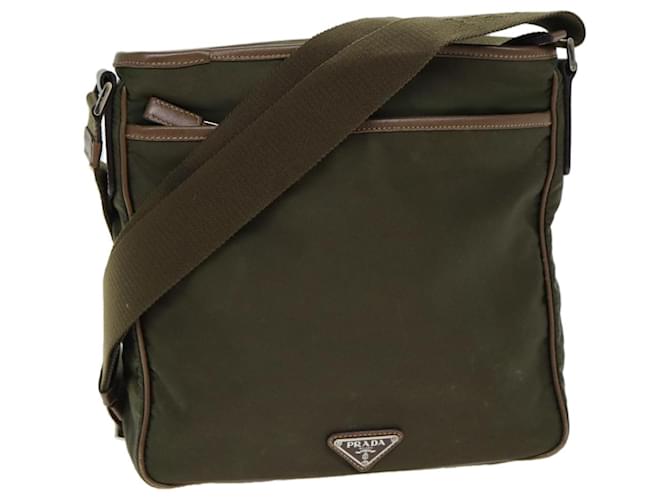 PRADA Shoulder Bag Nylon Khaki Auth 81796 ref.1536775 - Joli Closet