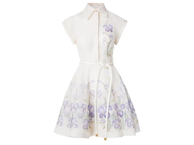 Zimmermann Dresses White Silk Linen ref.1539693 - Joli Closet