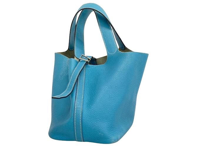 Hermès Picotin Blue Leather ref.1540025 - Joli Closet