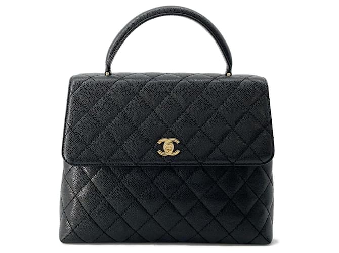 Chanel Matelasse Coco Mark CC Handbag Black Leather ref.1544575 - Joli ...
