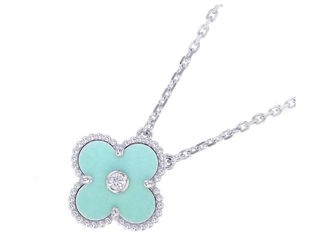 Van Cleef & Arpels Alhambra Sable Diamond Necklace White gold ref ...