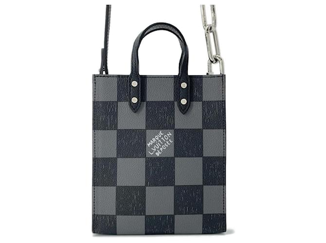Louis Vuitton Damier Checkerboard Sac Plat XS Handbag Black ref.1545450 ...