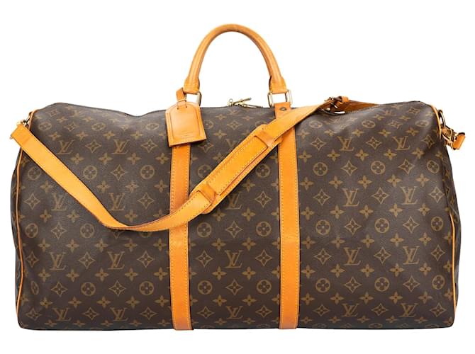 Louis Vuitton Canvas Monogram Keepall Bandouliere 60 Brown Cloth ref.1548242 - Joli Closet