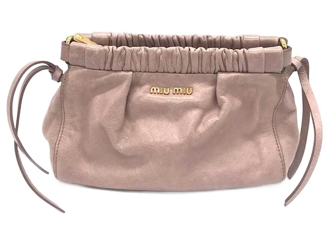 Miu Miu Pink Leather Shoulder Bag ref.1555377 - Joli Closet