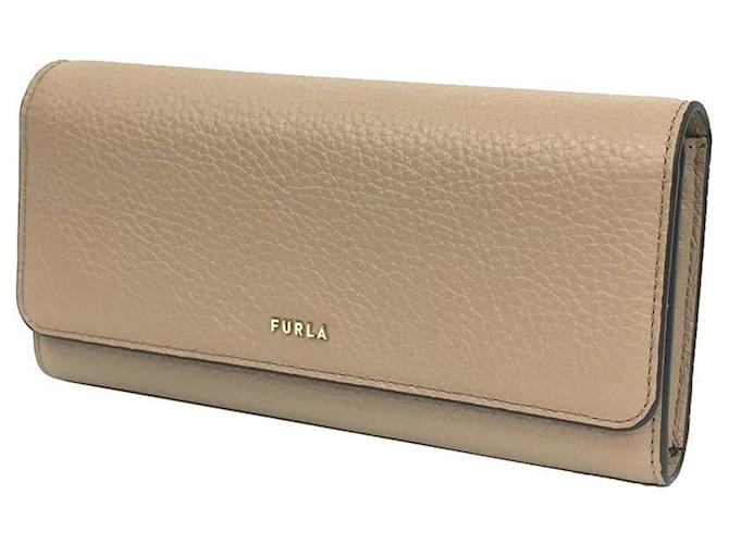 Furla Babylon Long Wallet Beige Leather ref.1555773 - Joli Closet