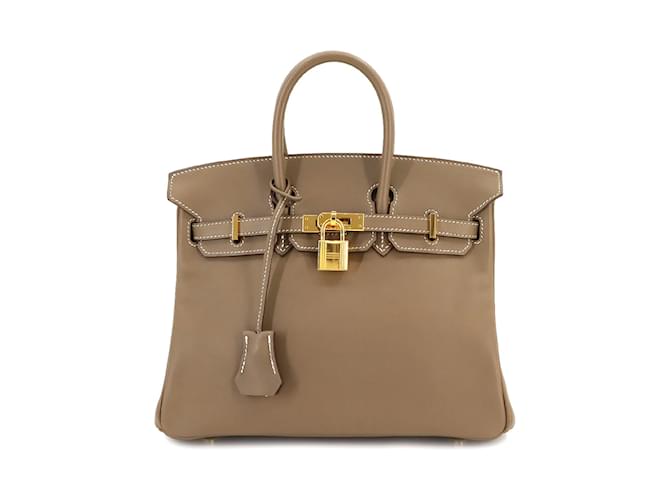 Hermès Hermes Birkin 25 Handbag in Etoupe Gray Taupe Leather ref.1574884 - Joli Closet