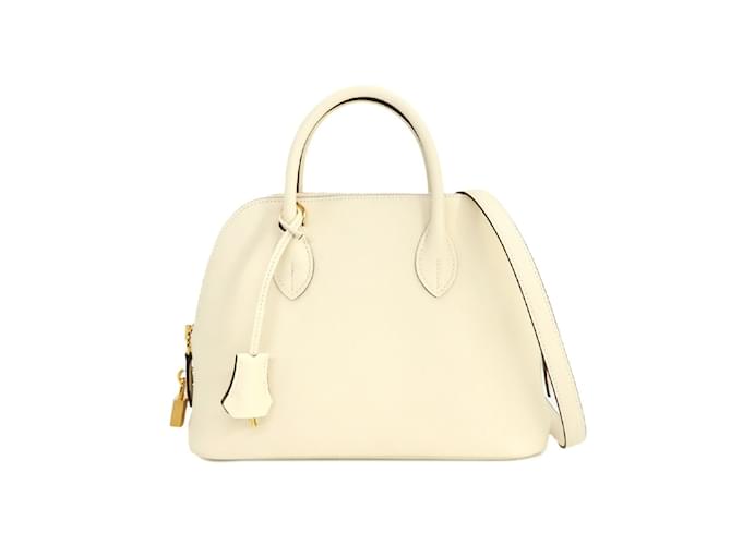 Hermès Hermes Bolide 1923 25 2way Hand Shoulder Bag Cream Leather ref ...