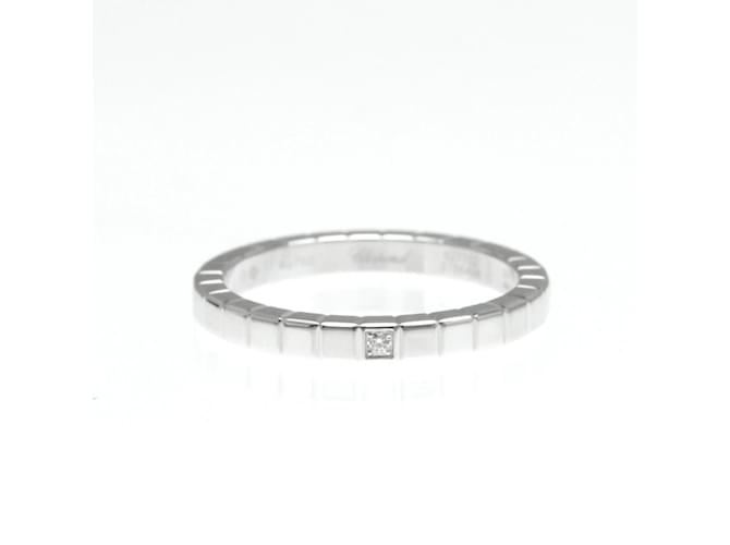 Chopard Ice Cube 827702 White Gold Diamond Band Ring Silvery ref.1581219 - Joli Closet