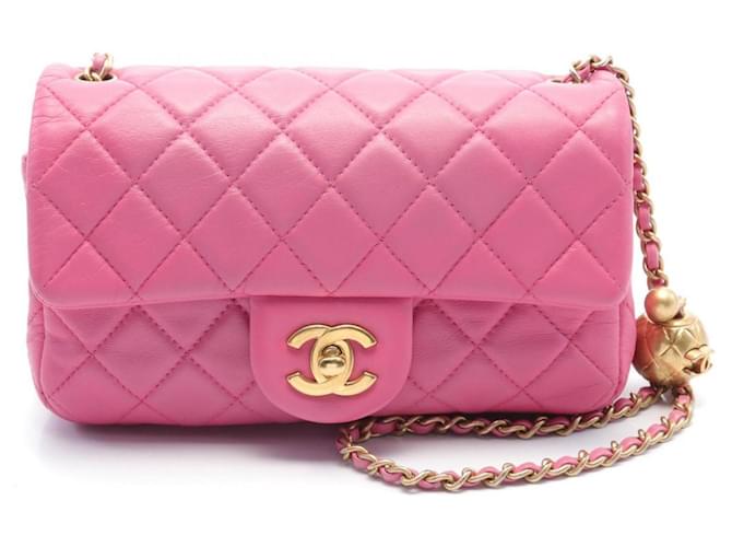 Chanel Matelasse Flap Bag Pink Leather ref.1581747 - Joli Closet