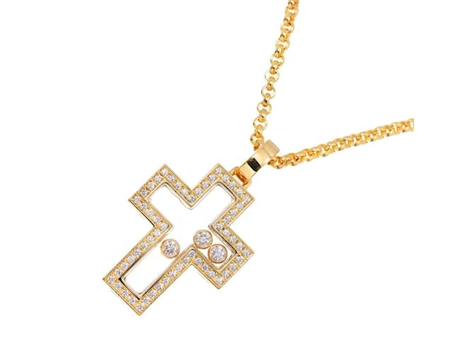 Chopard Happy Diamond Cross Necklace Yellow gold ref.1584054 - Joli Closet