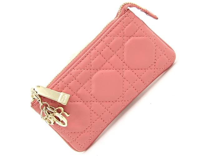 Christian Dior Pink Leather Coin Purse ref.1591384 - Joli Closet