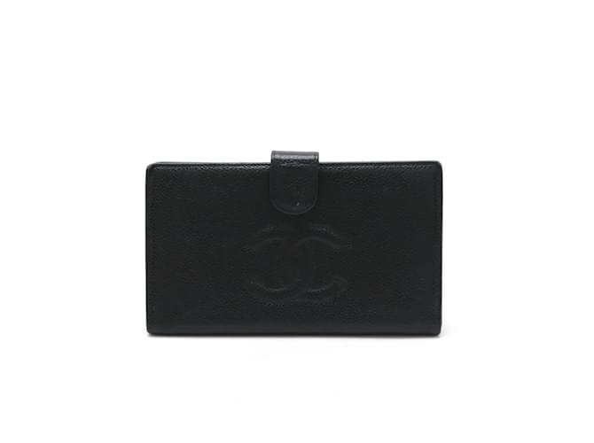 Chanel Coco Mark Long Wallet in Black Caviar Leather ref.1592041 - Joli ...