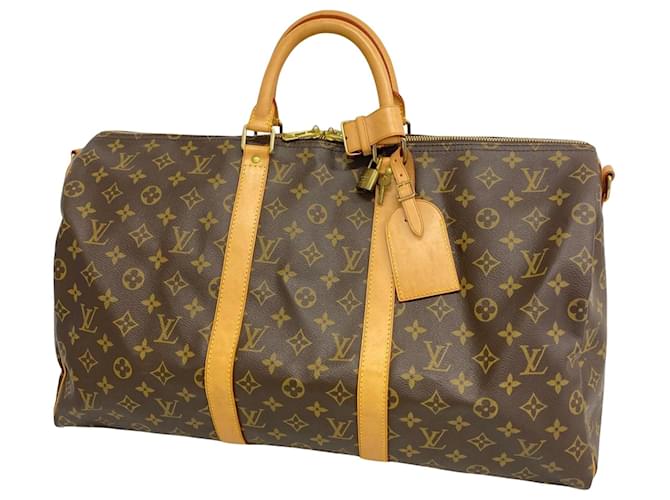 Louis Vuitton Keepall Bandouliere 50 Brown Cloth ref.1600161 - Joli Closet