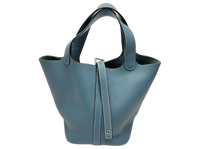 Hermès Picotin 18 Blue Leather ref.1600728 - Joli Closet