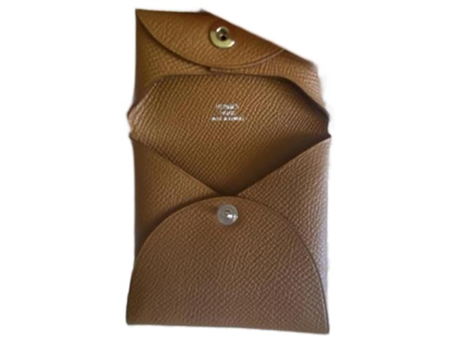 Hermès Wallets Caramel Camel Leather ref.1604948 - Joli Closet