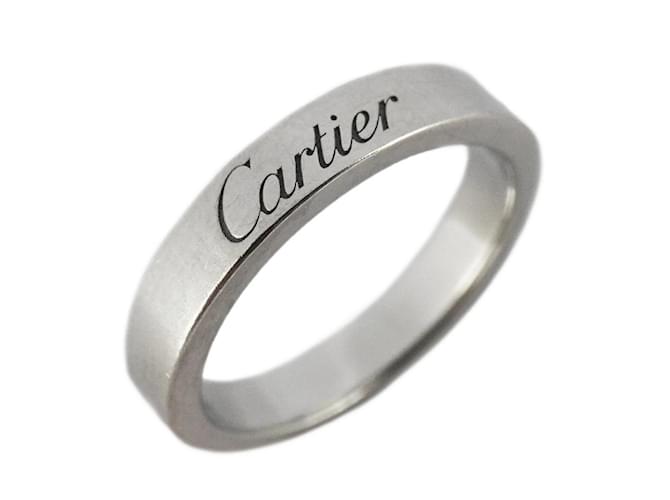 Cartier Engraved Platinum Band Ring ref.1605485 - Joli Closet