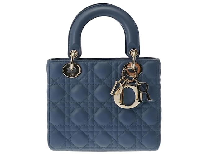 Christian Dior Lady Dior MyABCDIOR Blue Handbag Leather ref.1607794 ...