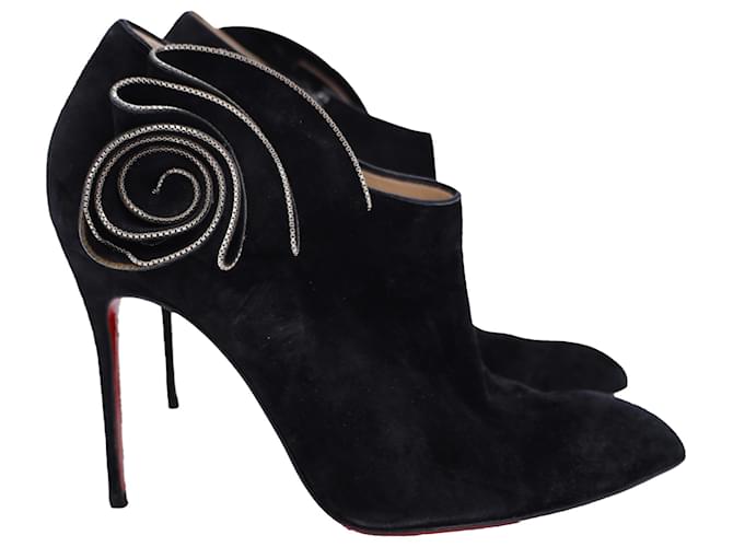 Christian Louboutin Mrs Baba 100 Ankle Boots in Black Suede ref.1608451 ...