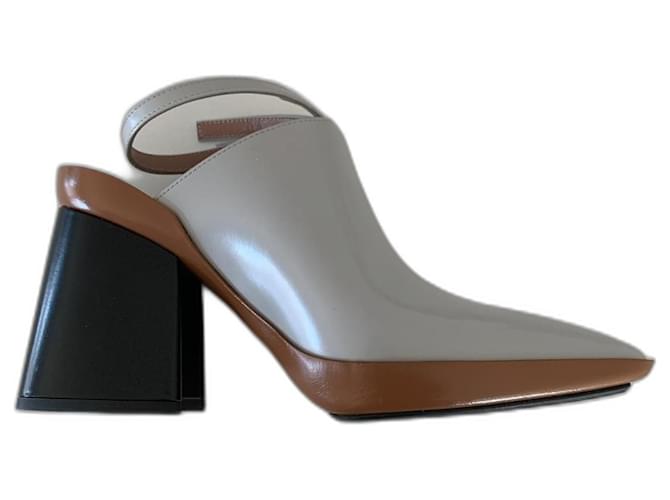 Marni Clogs Grey Leather ref.1611308 - Joli Closet
