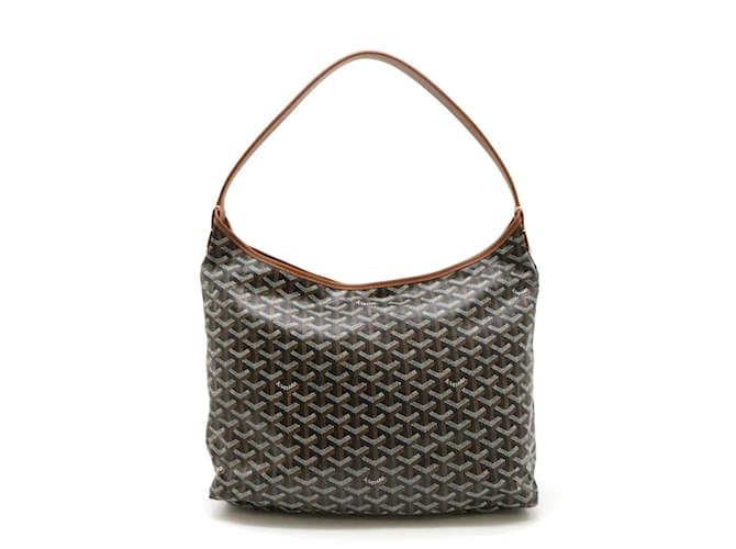 Goyard Boheme Hobo Bag PM Brown Black White Leather Cloth ref.1611847 ...