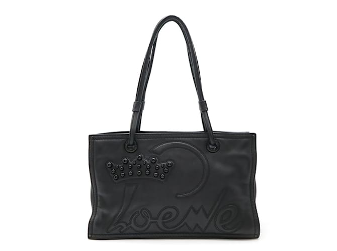 Loewe Black Leather Shopper Tote Bag ref.1612769 - Joli Closet
