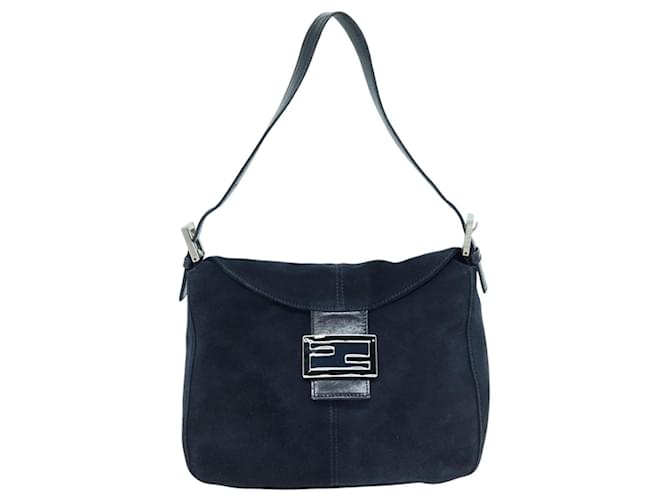 Fendi Mamma Baguette Navy blue Suede ref.1613508 - Joli Closet