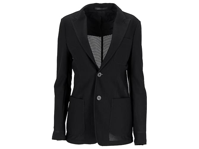 Giorgio Armani Mesh Back Blazer in Black Polyamide Nylon ref.1613832 ...