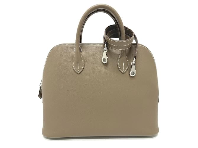 Hermès Hermes Bolide 30 Handbag Grey Leather ref.1614813 - Joli Closet
