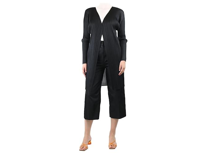 Pleats Please Black pleated robe - size UK 10 Polyester ref.1615344 ...