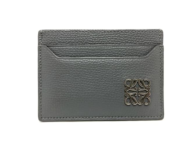Loewe Gray Leather Card Case Brown ref.1616166 - Joli Closet