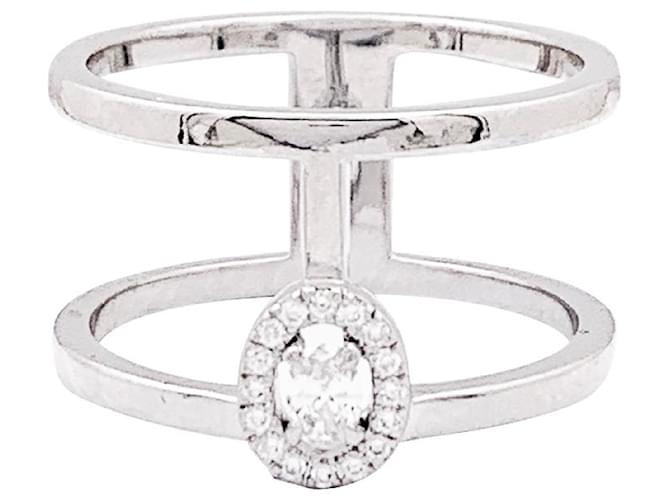 Messika ring "Glam'Azone" white gold, diamonds. ref.1620178 - Joli Closet