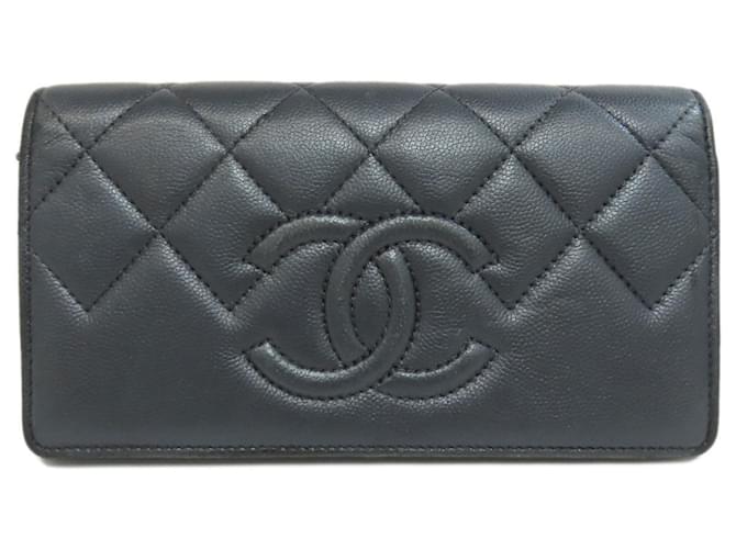 Chanel Coco Mark Long Wallet Dark grey ref.1621414 - Joli Closet